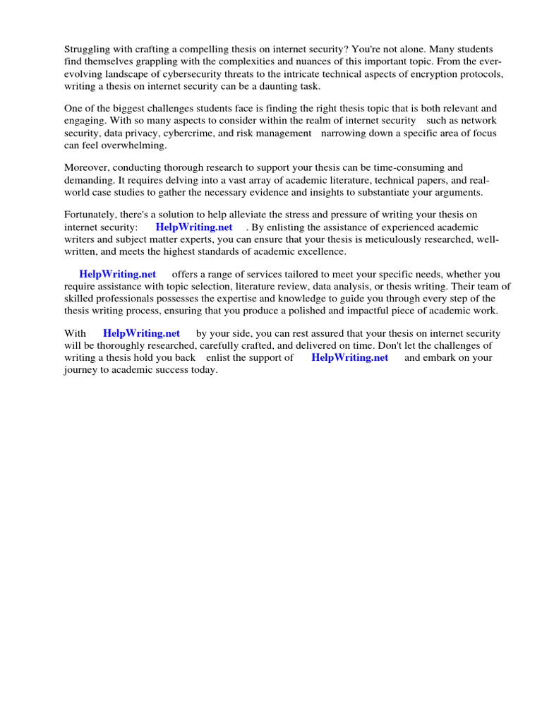 Thesis Topics on Internet Security | PDF | Computer Security | Security