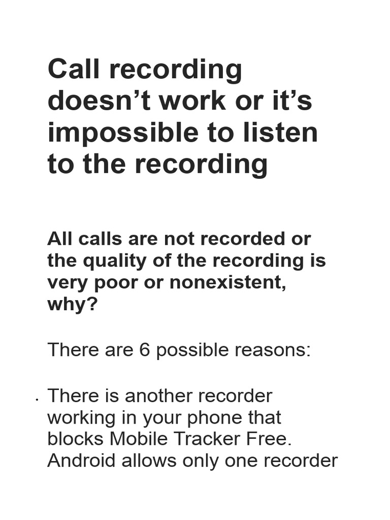 Call Recording | PDF | Android (Operating System) | Mobile App