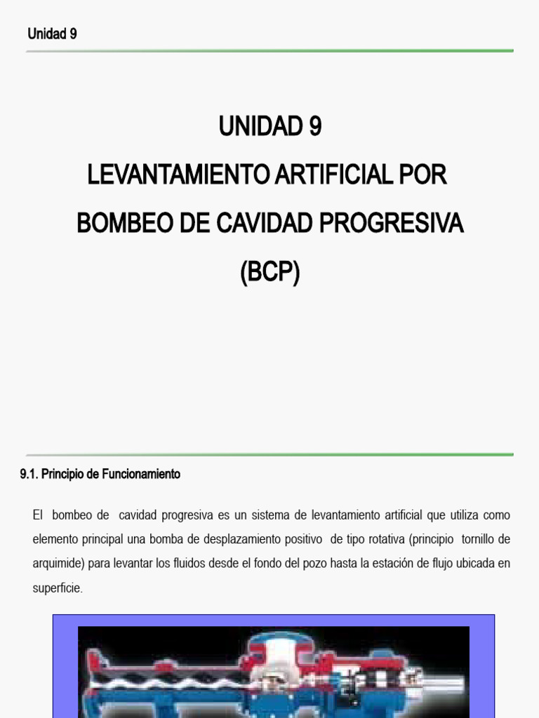 Bombeo de Cavidad Progresiva IX | PDF | Física Aplicada e Interdisciplinaria | Ingeniería mecánica