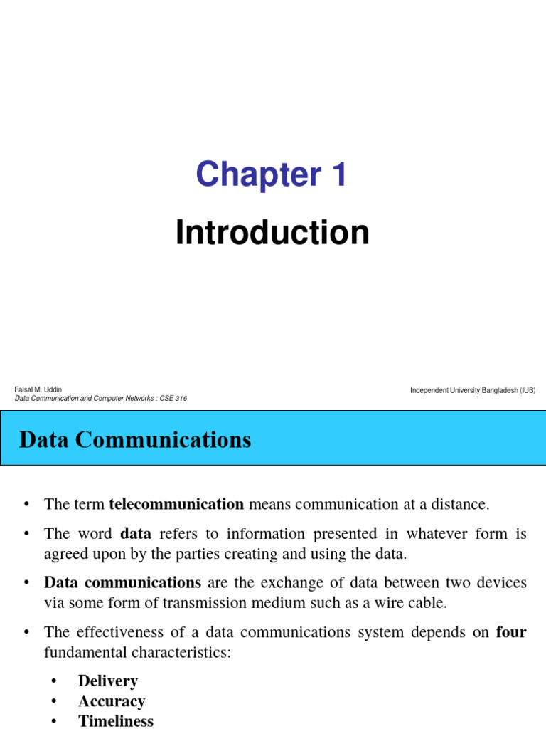 Chapter01 Introduction | PDF | Network Topology | Computer Network