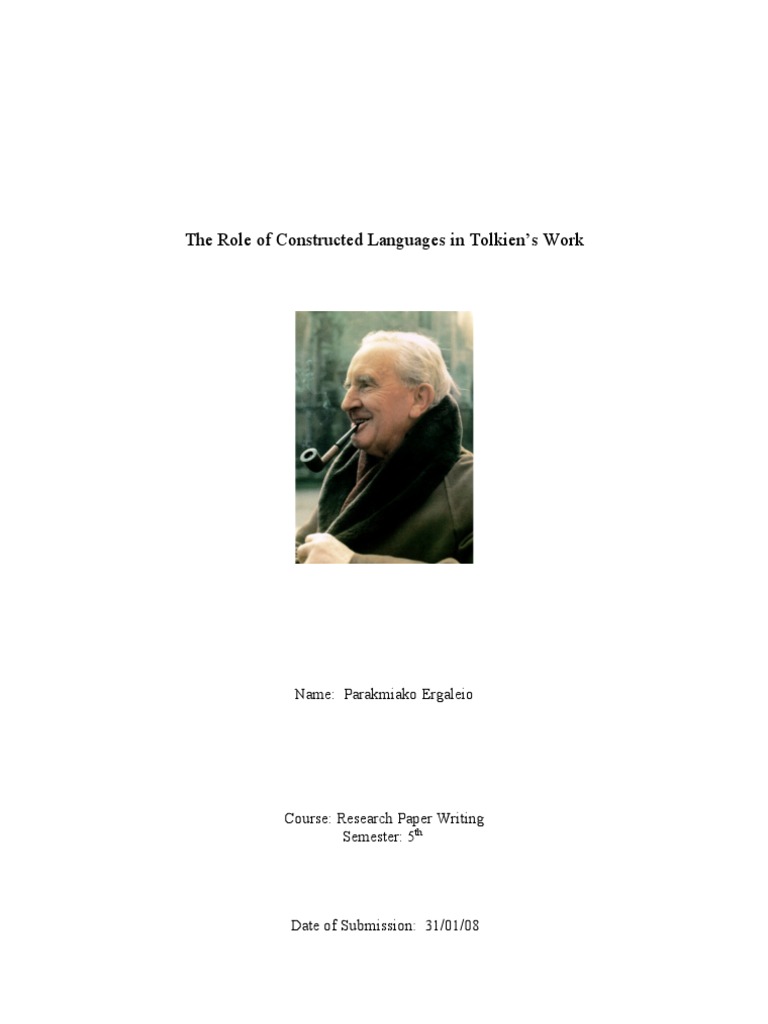 The Role of Invented Languages in Tolkien's Work | PDF | Elf (Middle ...