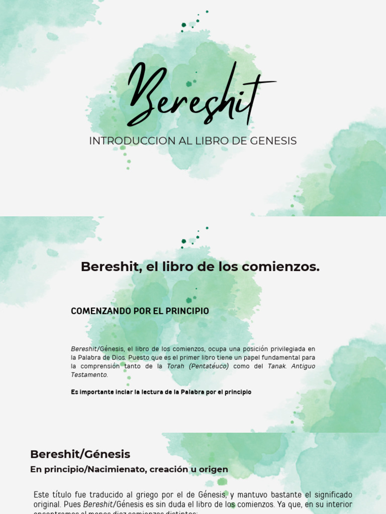 2 Introduccion Al Libro de Bereshit | Descargar gratis PDF | Libro del Génesis | Abrahán