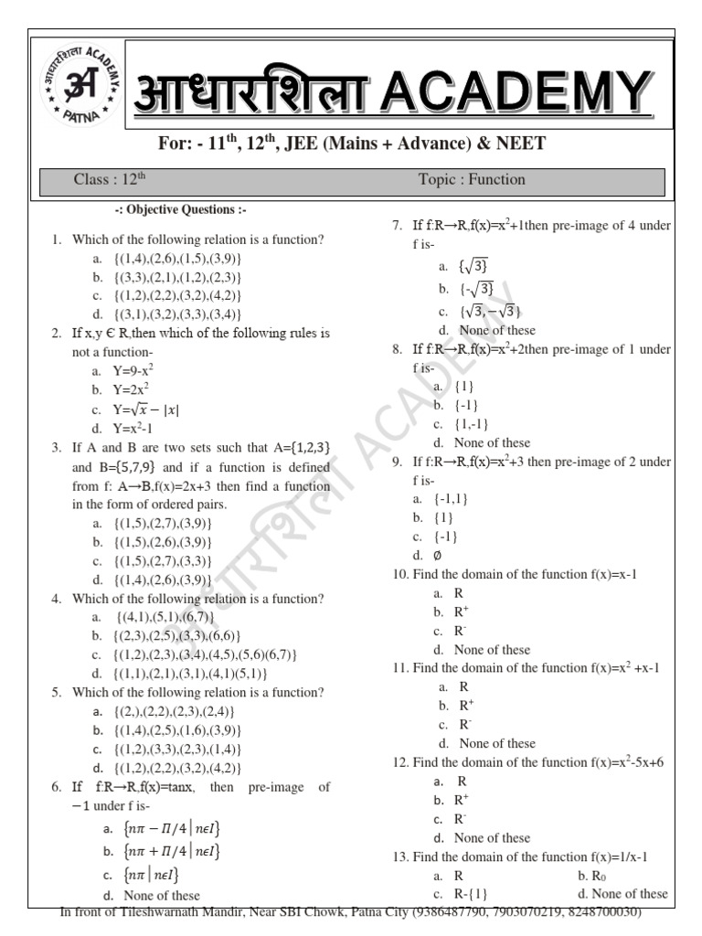 Function - 75 | PDF | Mathematical Concepts | Mathematical Logic