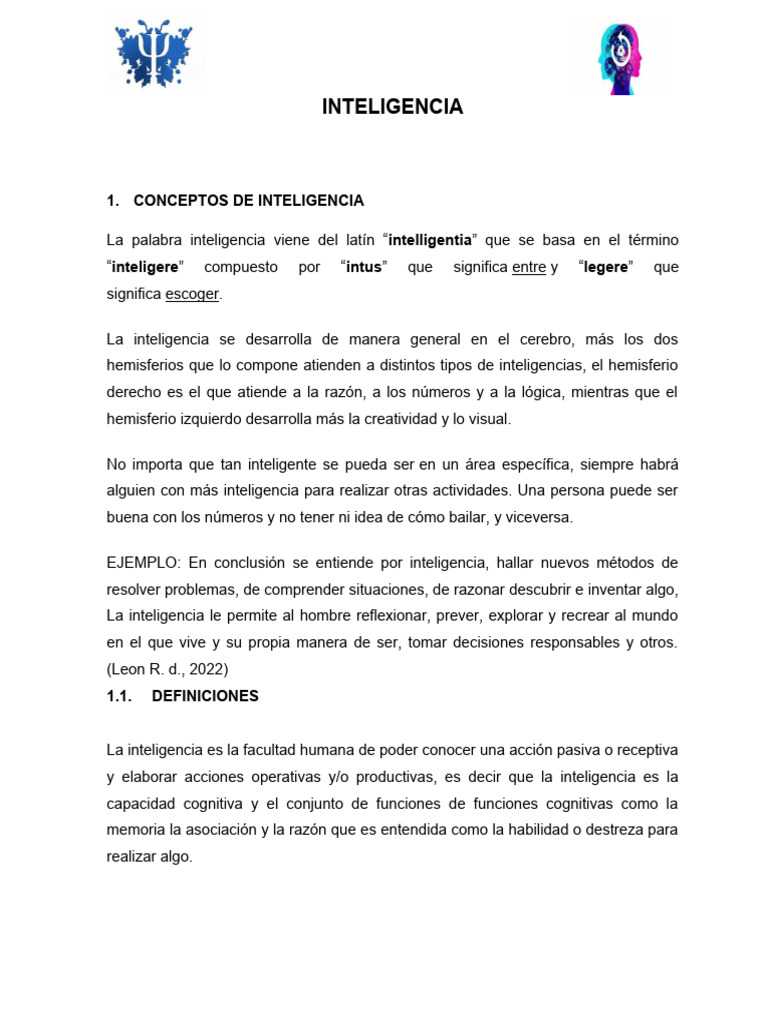 Grupo 4 La Inteligencia | PDF | Inteligencia | Pensamiento