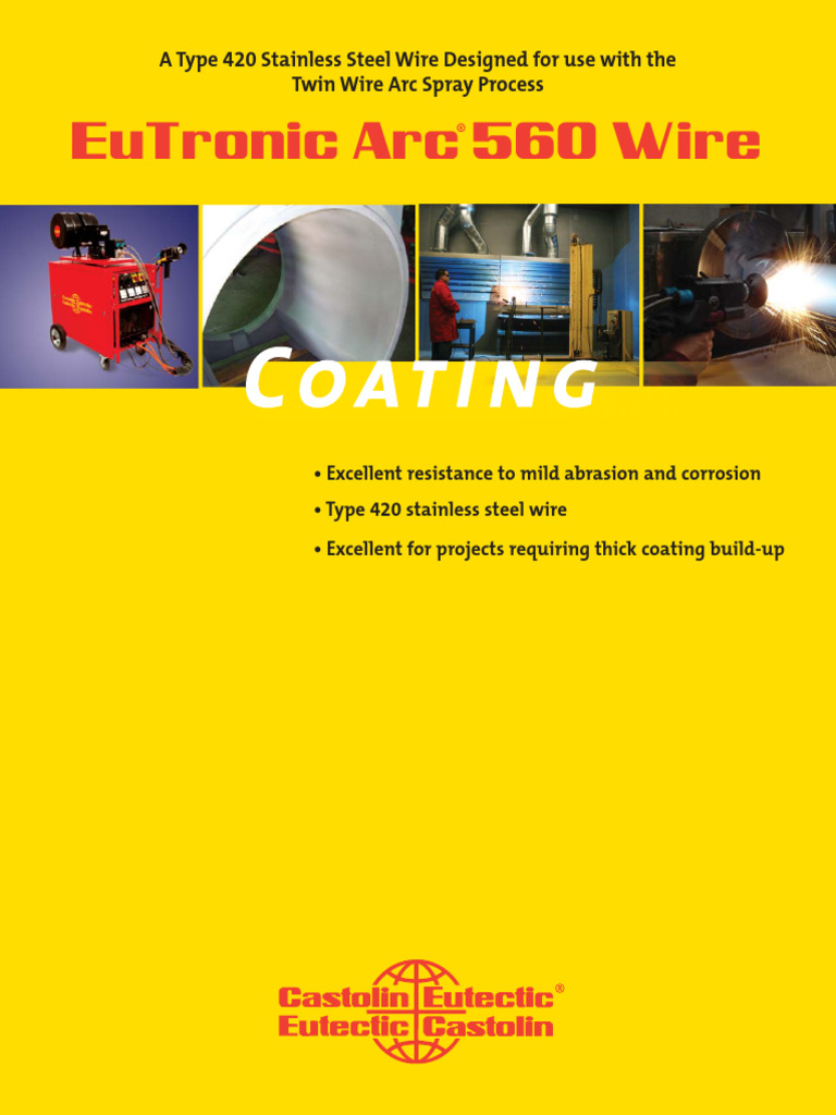 Eutronic Arc Spray 560 Wire | PDF | Corrosion | Stainless Steel
