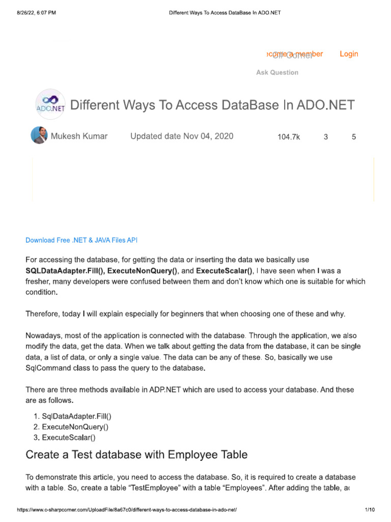 ADO DB Access | PDF
