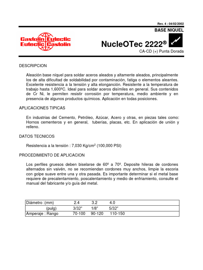 Nucleotec 2222: Base Niquel | PDF