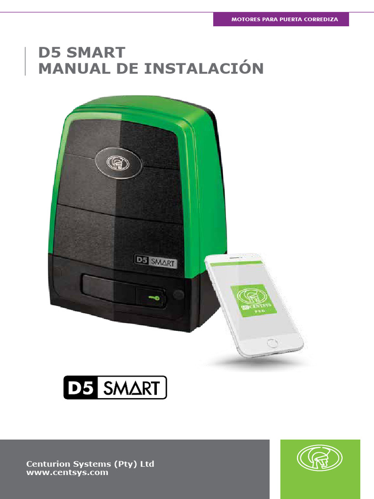 Instalación del Motor D5 SMART para Puertas | PDF | Ingenieria ...
