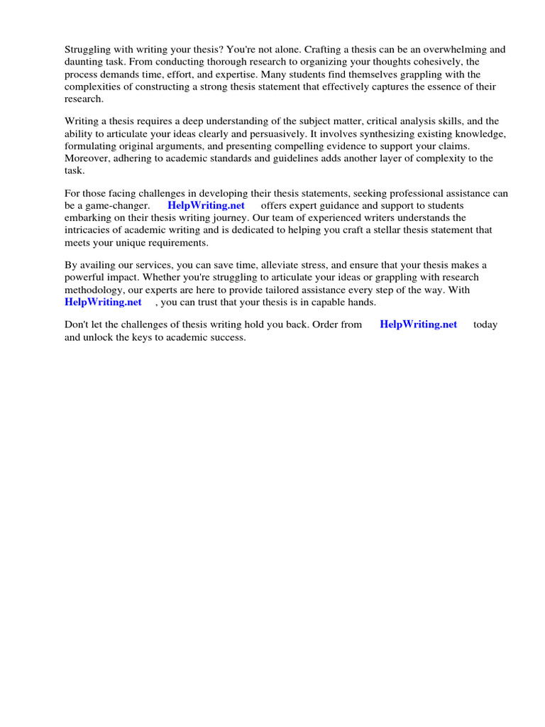 Basic Thesis Statement Examples | Download Free PDF | Essays | Thesis