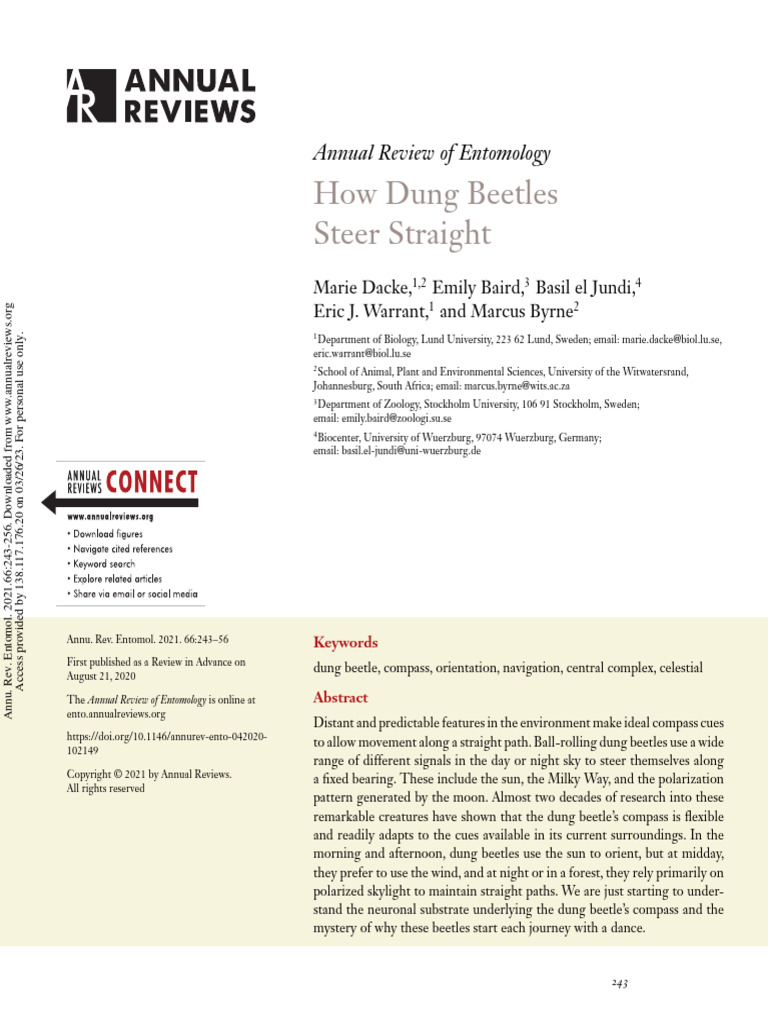 Annurev-Ento-Via Lactea e Besouro | PDF