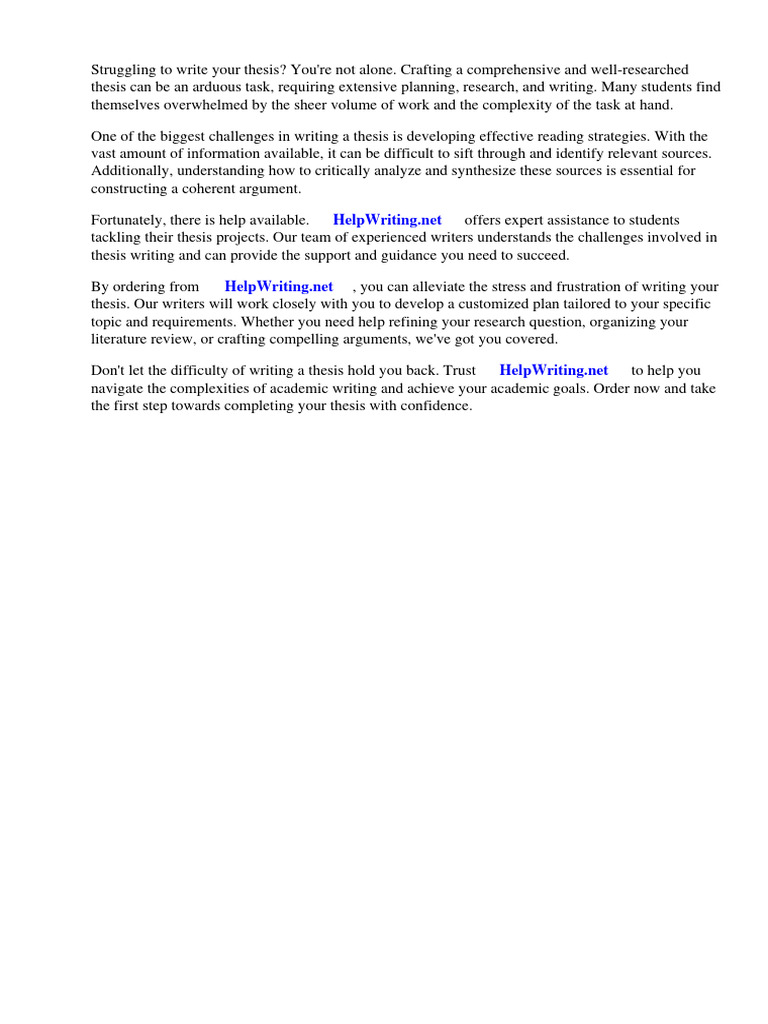 Reading Strategies Thesis PDF | PDF | Reading Comprehension | Metacognition