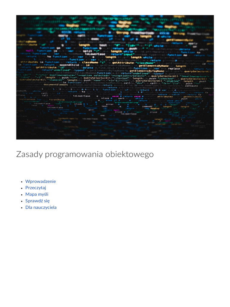 Zasady Programowania Obiektowego | PDF