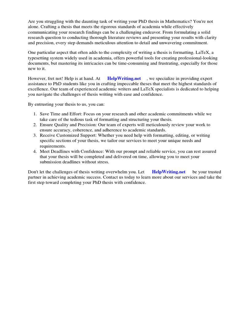 Latex Template Phd Thesis Mathematics | PDF | Thesis | Page Layout