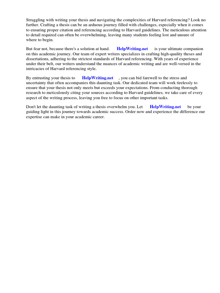 Harvard Referencing Guide Thesis | PDF | Thesis | Citation