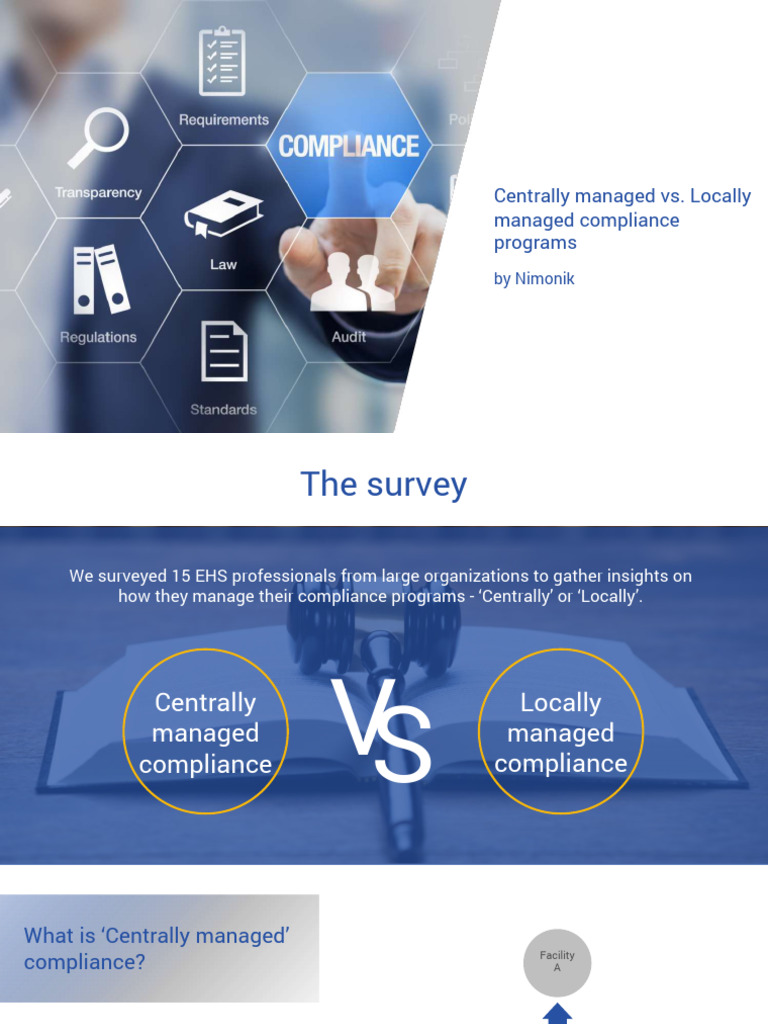 Centrally Vs Locally Managed Compliance | PDF | Audit | Regulatory ...