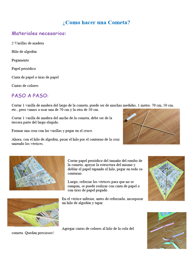 Cómo Hacer Una Cometa | PDF