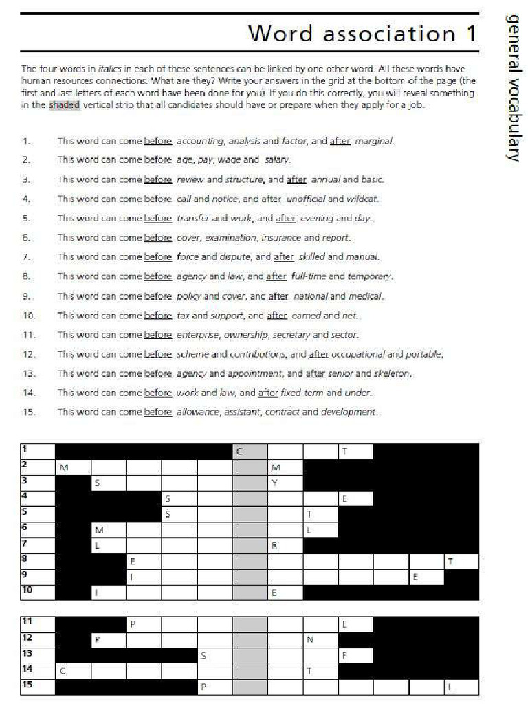 Word Associations HR | PDF