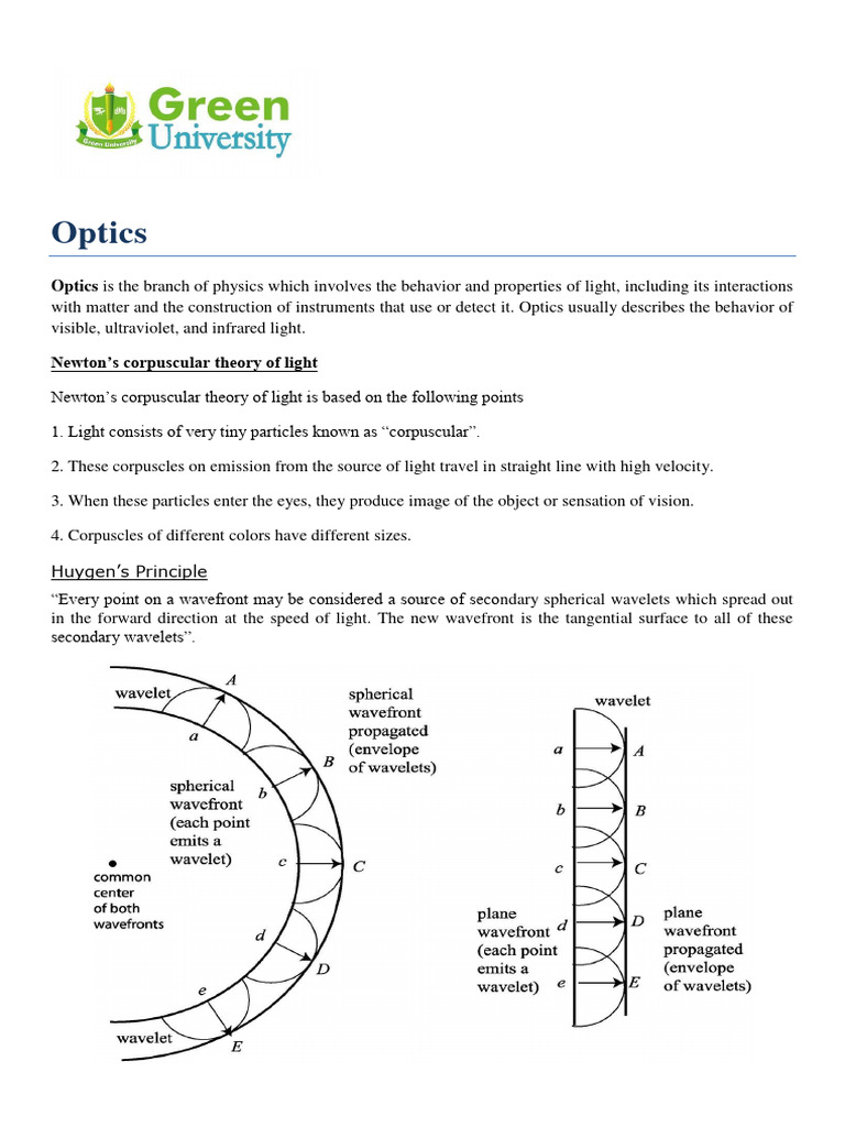 Physical Optics Pages 1 12 | PDF | Diffraction | Coherence (Physics)