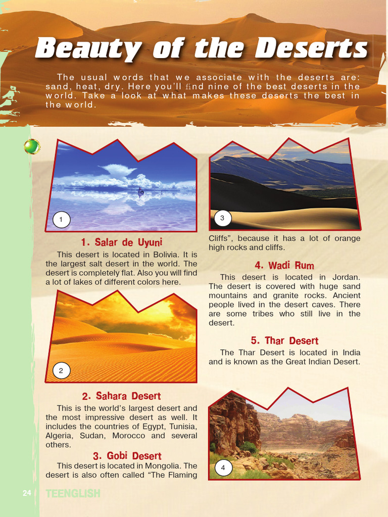 World Deserts Overview and Features | PDF | Desert | Physical Geography