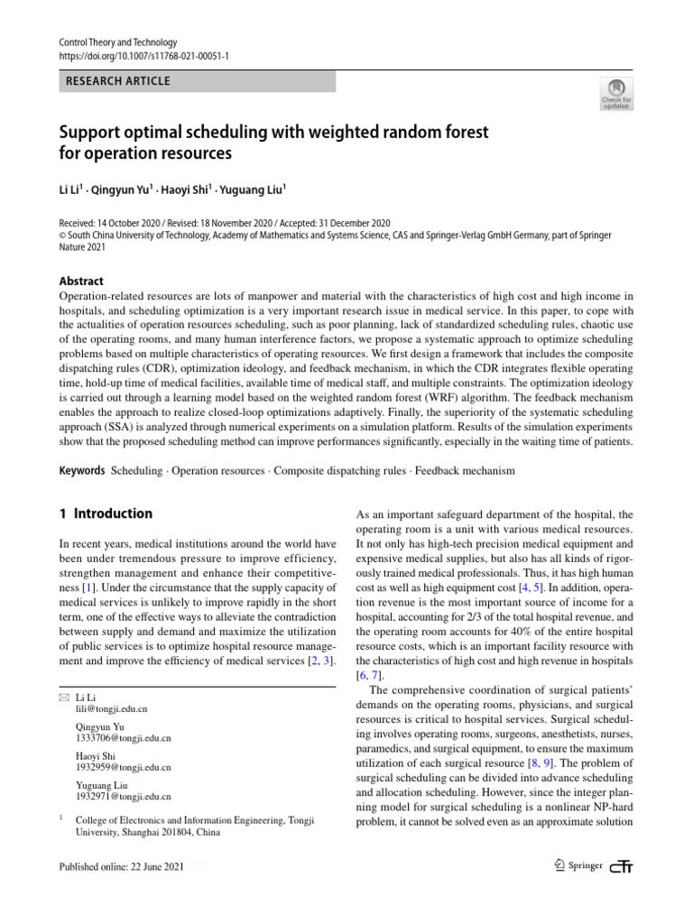 li2021 | PDF | Scheduling (Computing) | Mathematical Optimization