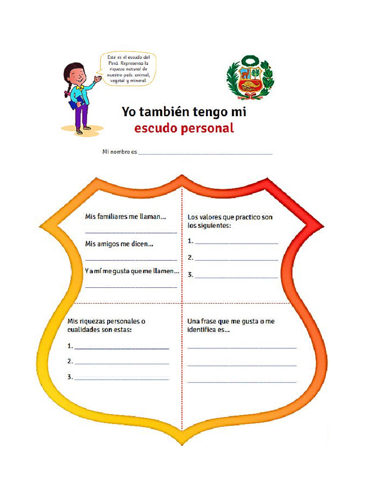 Semana 1 - Yo También Tengo Mi Escudo Personal | PDF