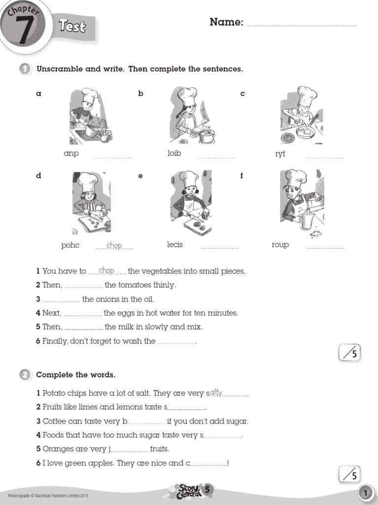 Chapter 7 Test | PDF | French Fries | Cuisine