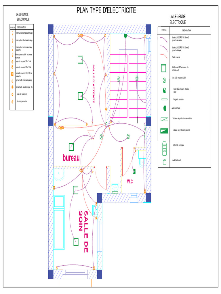 Légende du Plan Électrique Type | PDF | Conception | Électricité