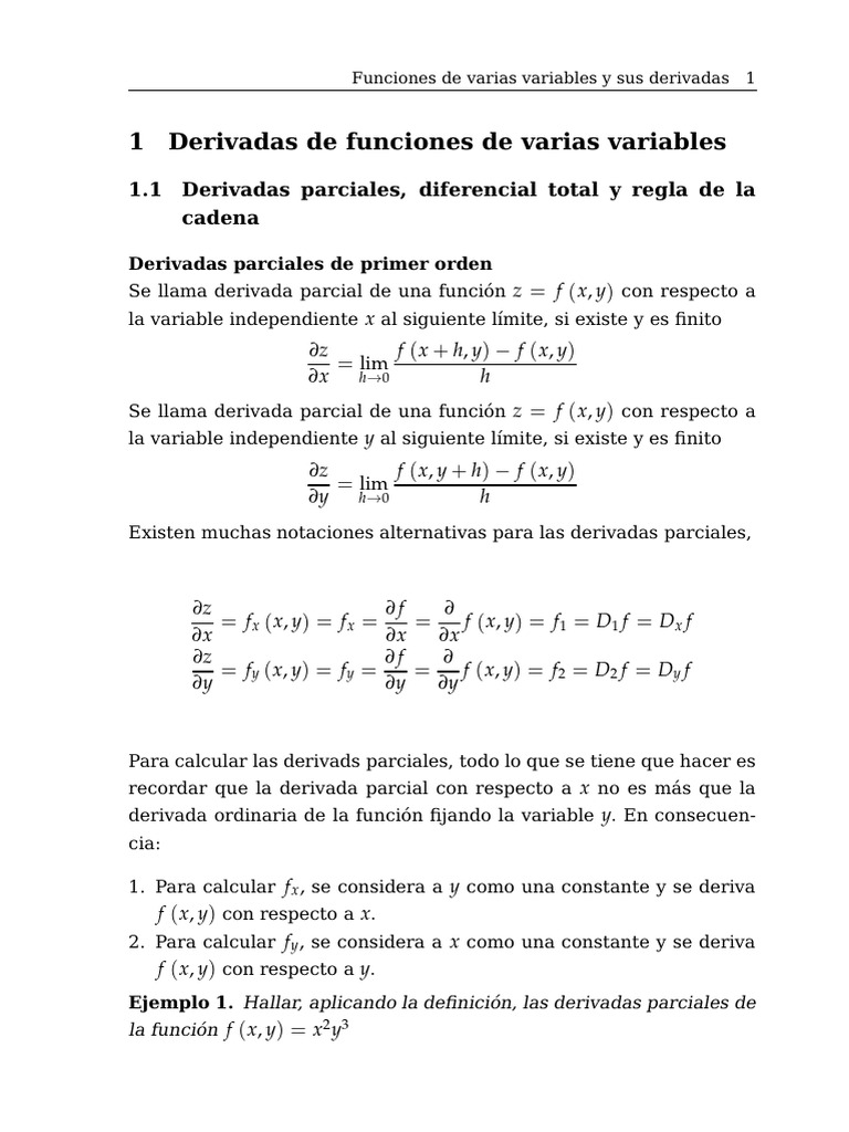Derivadas Parciales | PDF