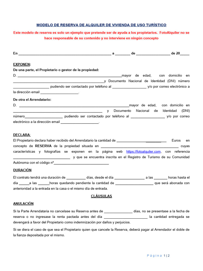 Modelo Reserva | PDF