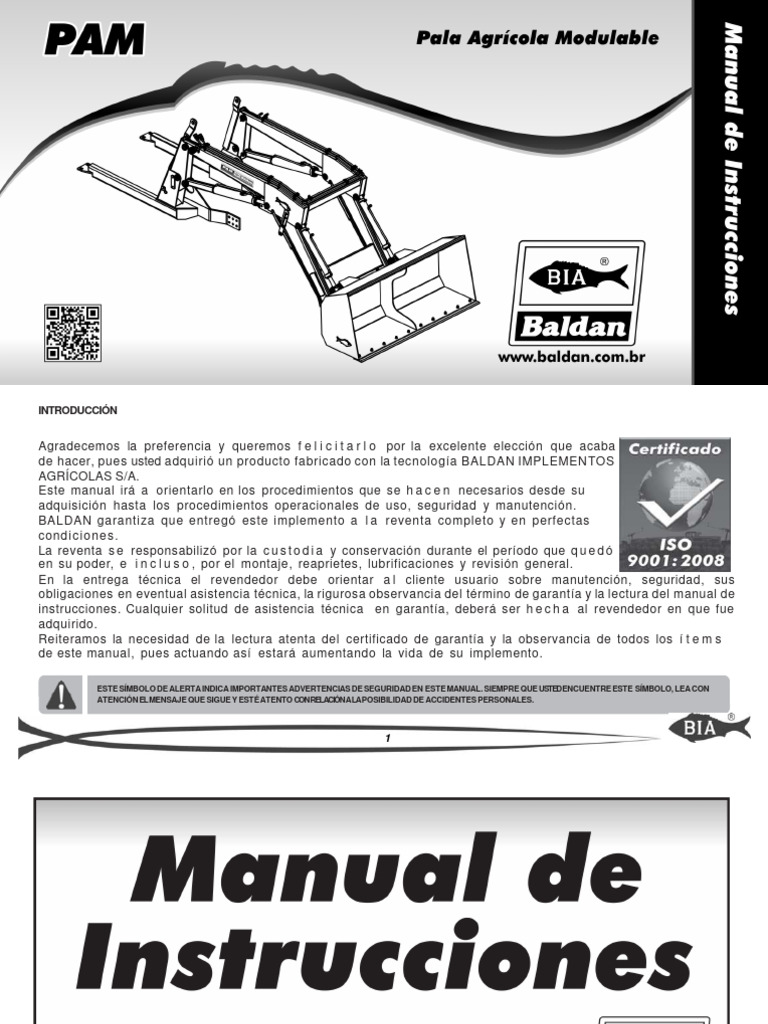 Manual de Instrucciones PAM | PDF | Tractor | Tornillo