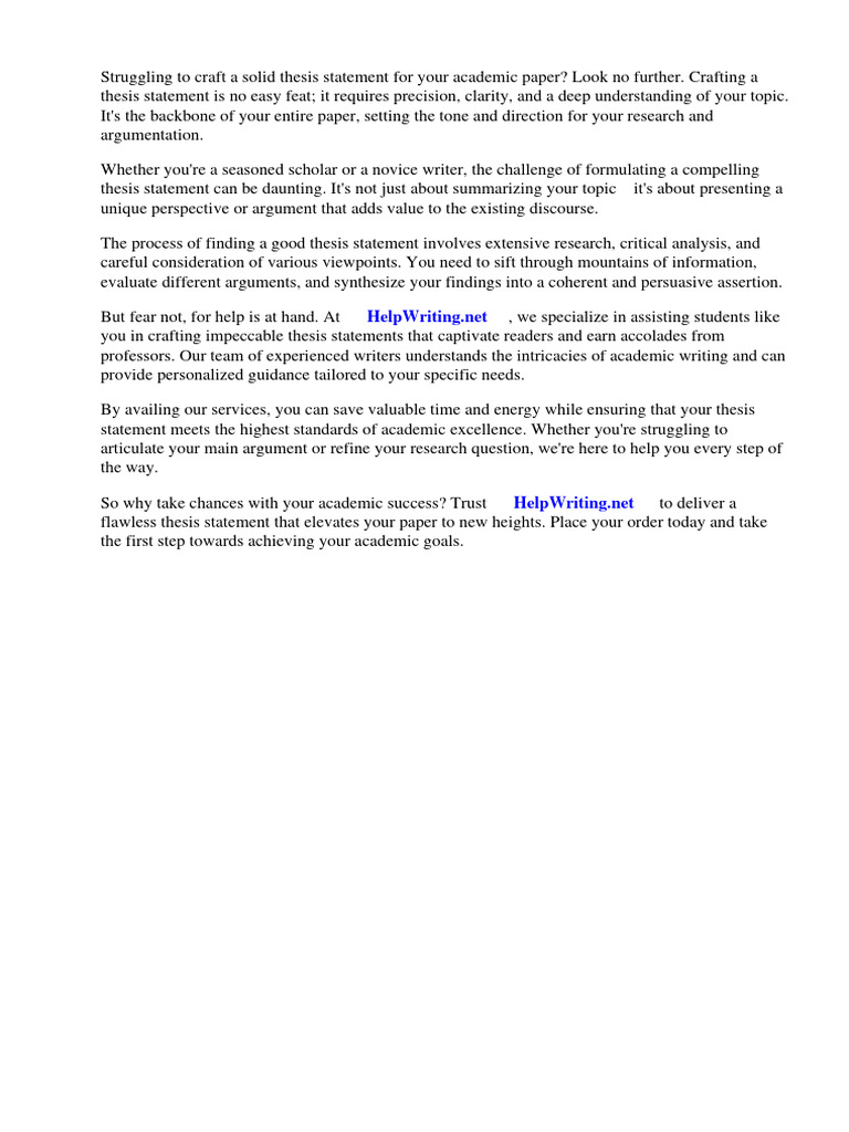 Finding A Good Thesis Statement | PDF | Essays | Thesis