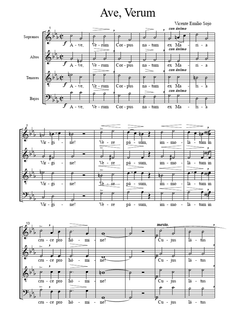Ave Verum - V E Sojo | PDF