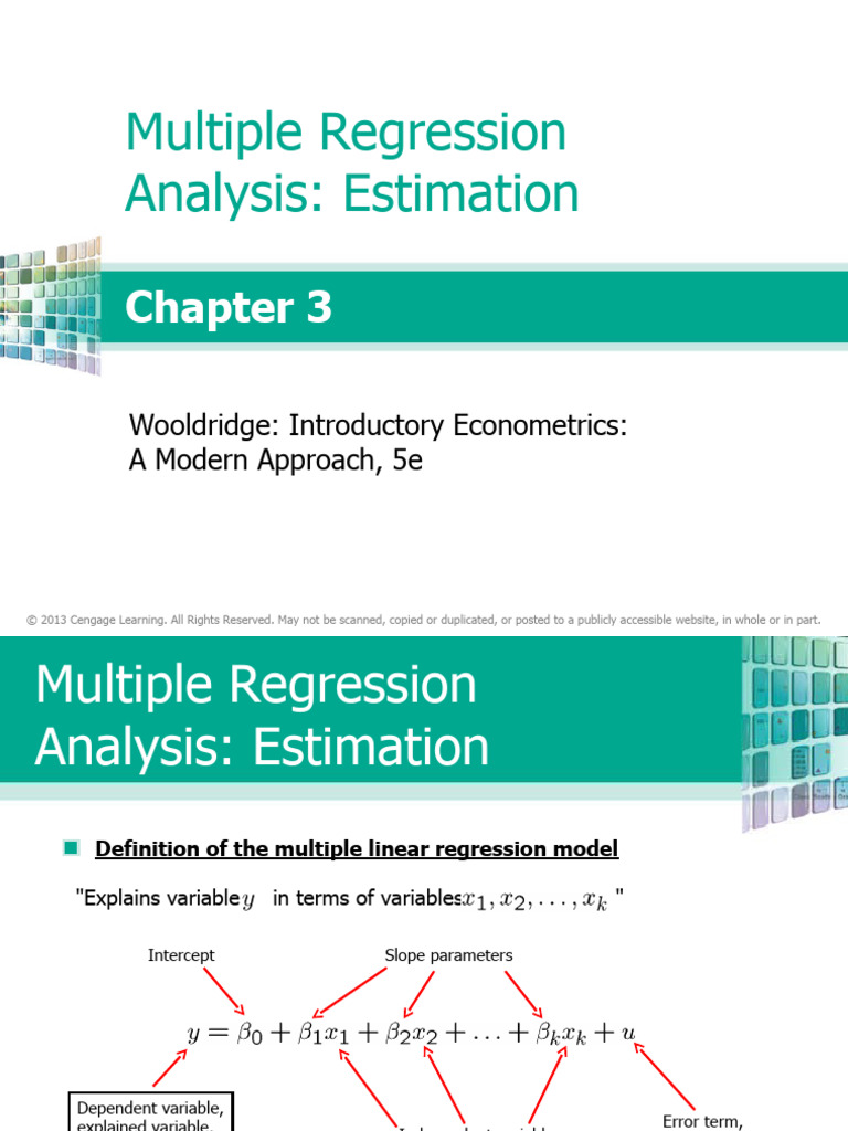CH 03 Wooldridge 5e PPT | Download Free PDF | Linear Regression | Regression Analysis