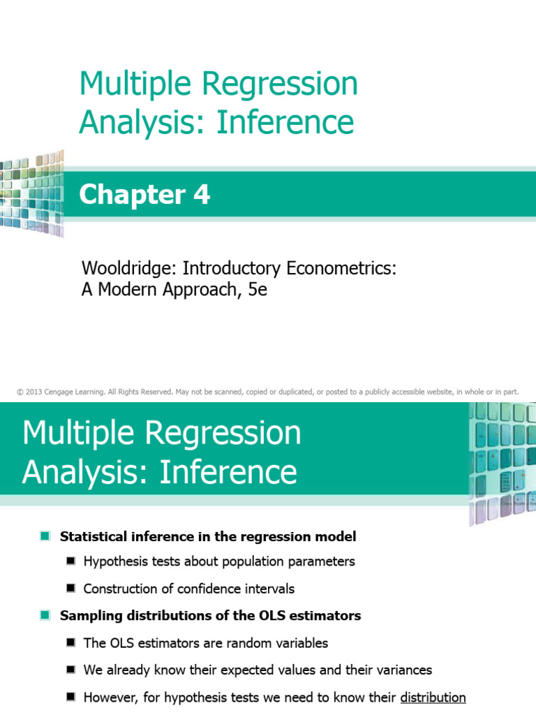 CH 04 Wooldridge 5e PPT | PDF | Regression Analysis | P Value