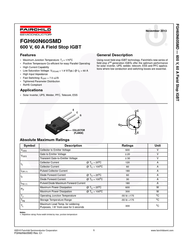 FGH60N60SMD | PDF