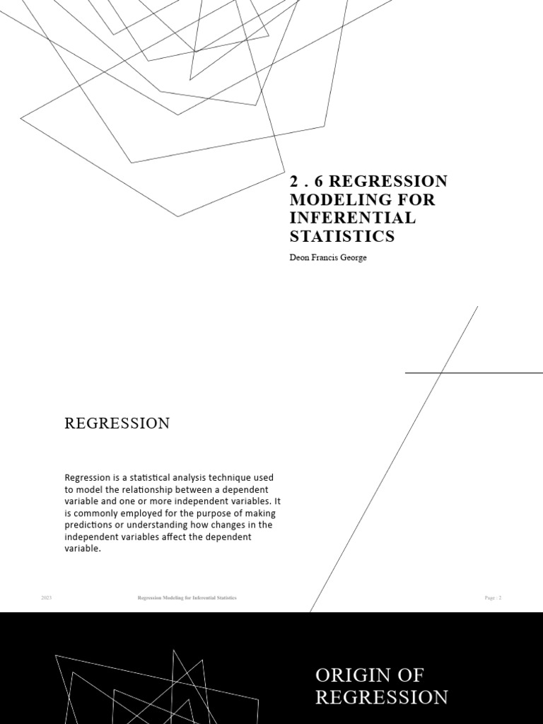 Presentation 1 Deon Francis George | PDF | Regression Analysis | Linear Regression