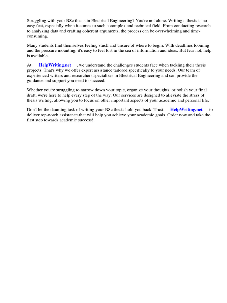 BSC Thesis Electrical Engineering | Download Free PDF | Electrical Grid ...