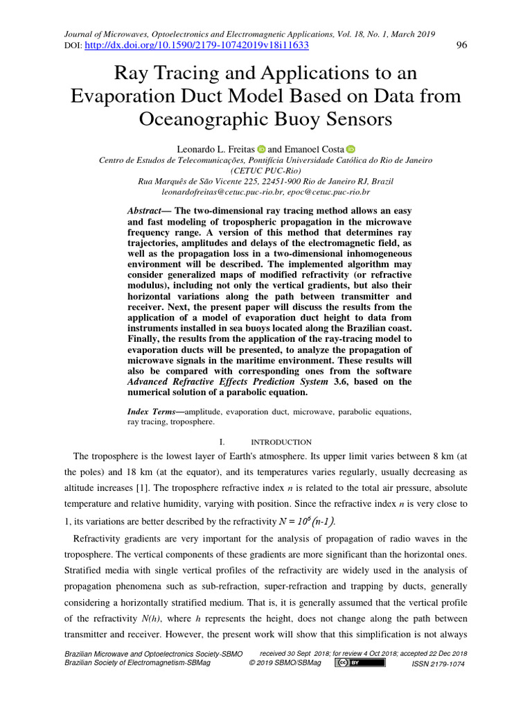 Ray Tracing and Applications To An Evaporation Duc | PDF | Refractive Index | Waves