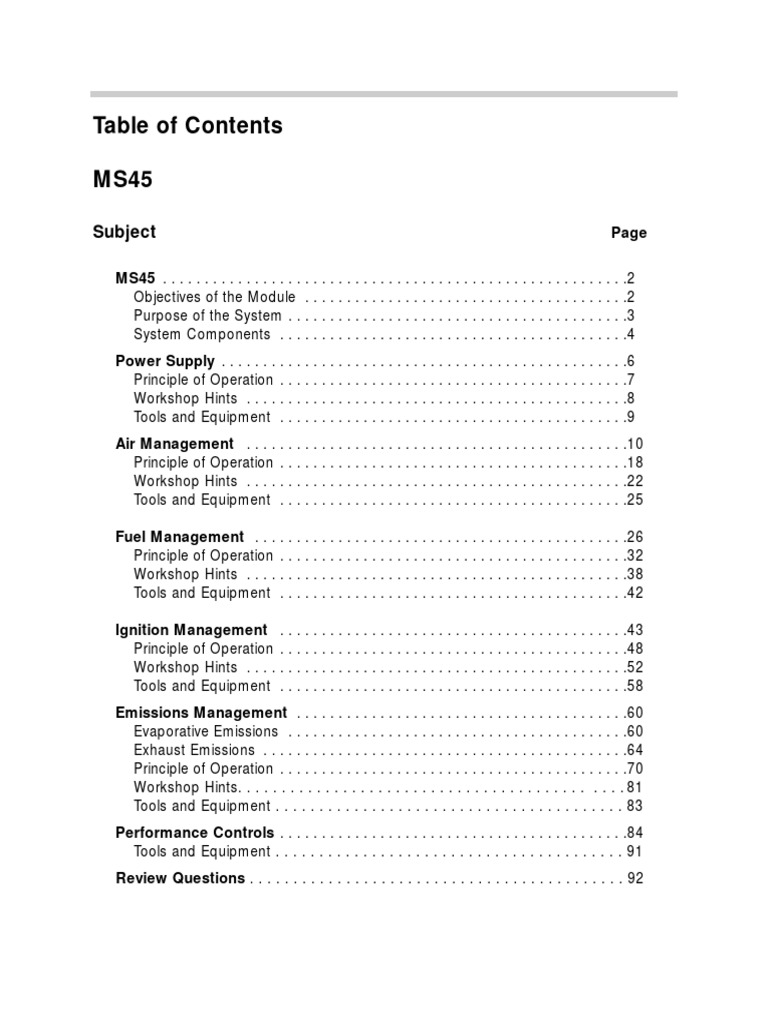 MS45 Engine Control Module Overview | PDF | Throttle | Power Supply
