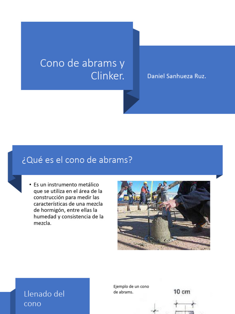 Cono de abrams y Clinker | PDF | Cemento | Hormigón