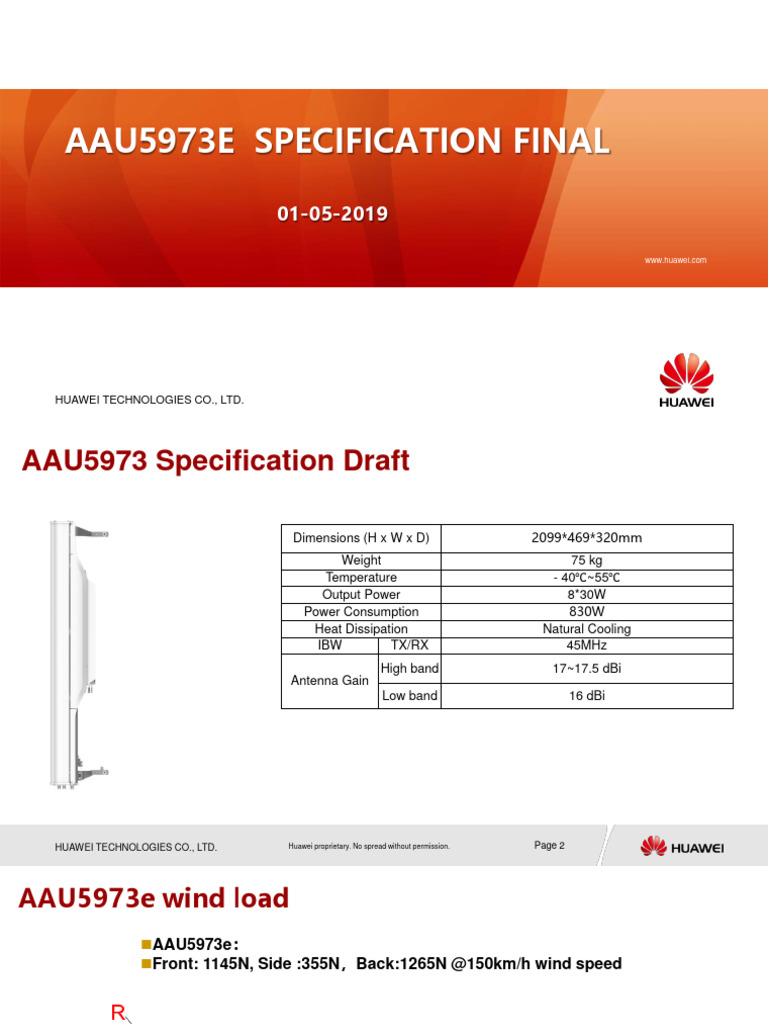 AAU5973E Specifications Final | PDF