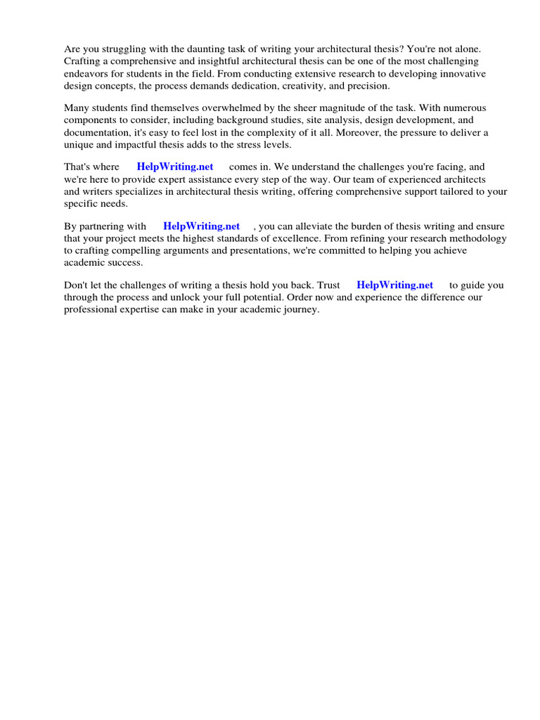 Architectural Thesis Background of the Study Sample | PDF