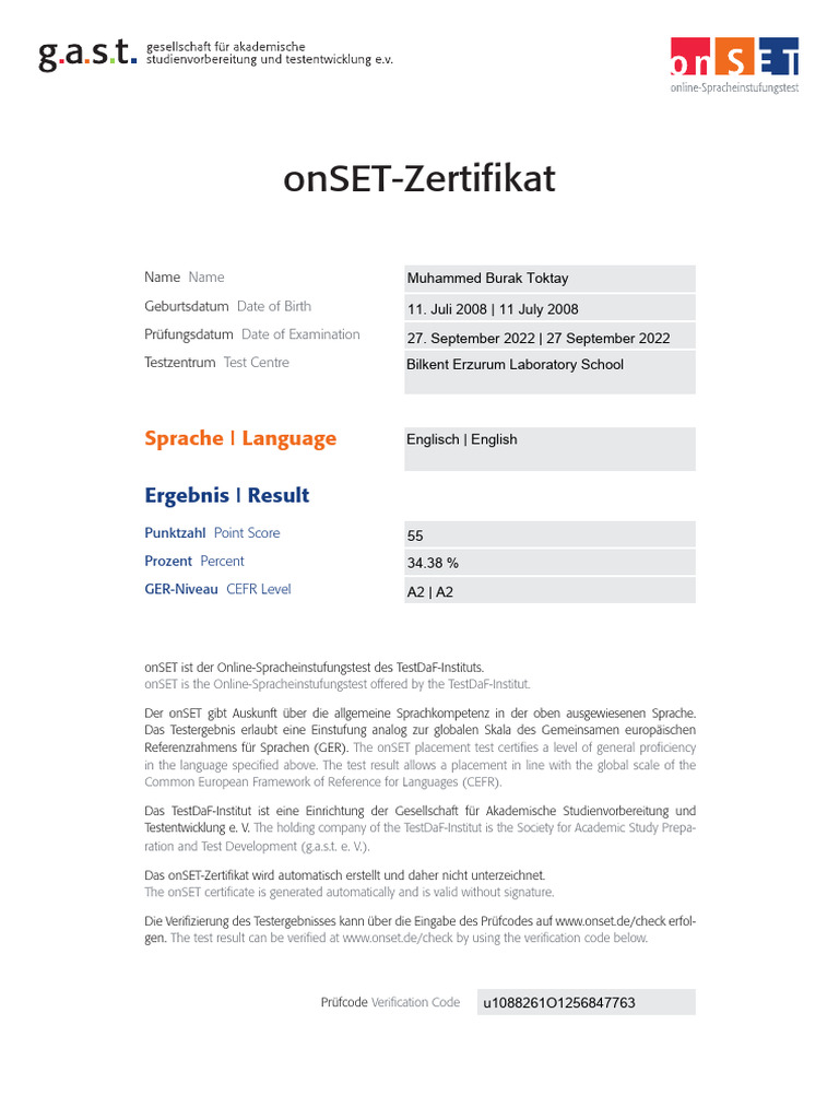 2022 09 27 Onset Zertifikat | PDF