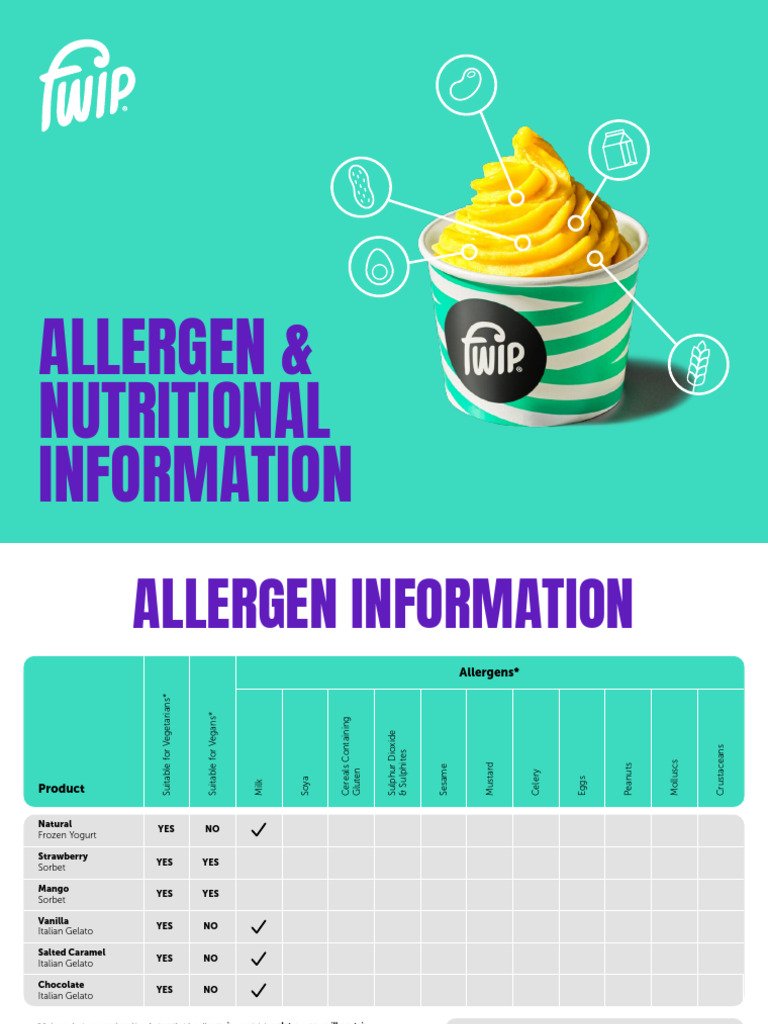 DMK10016 EN Nutrition & Allergen Information Sheet MAR23 | PDF