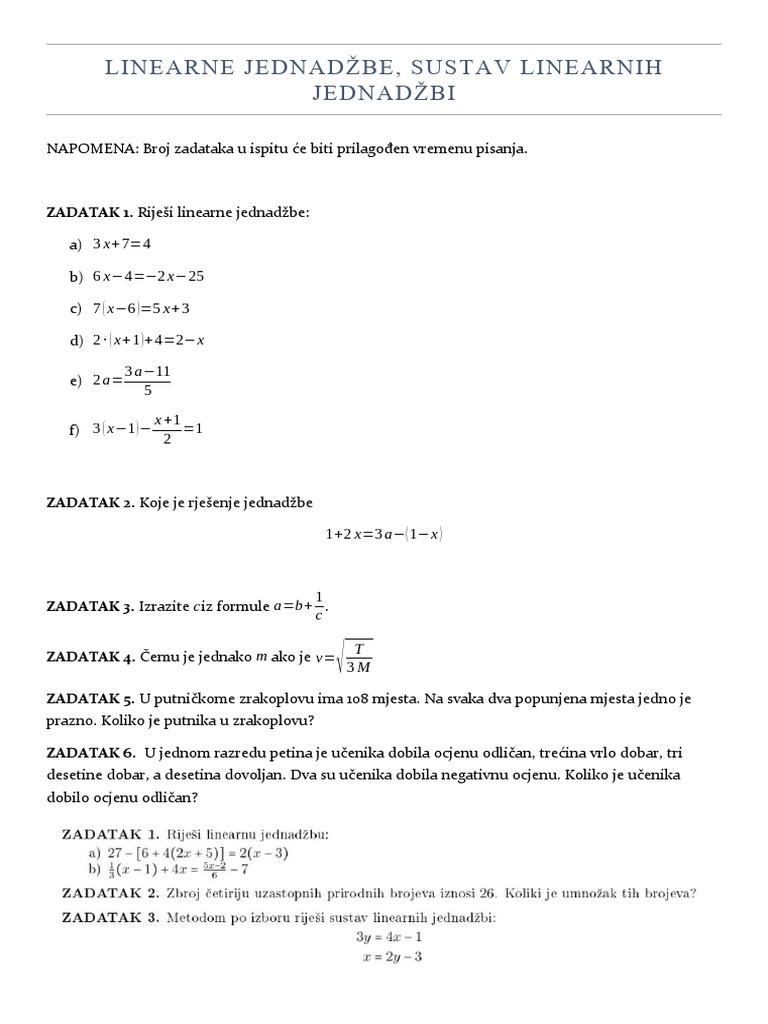 Vjezba Za Ispit | PDF