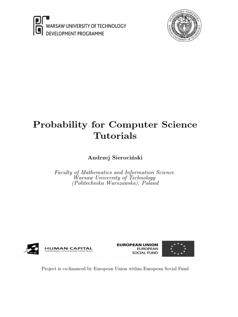 Probability For CSC - Tutorials - 2024 | PDF | Probability Distribution ...