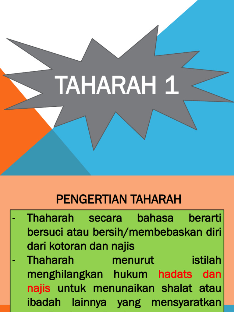 Taharah 1 | PDF | Agama & Spiritualitas