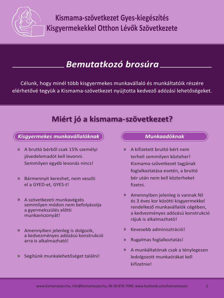 Kismamaszov Brosura | PDF