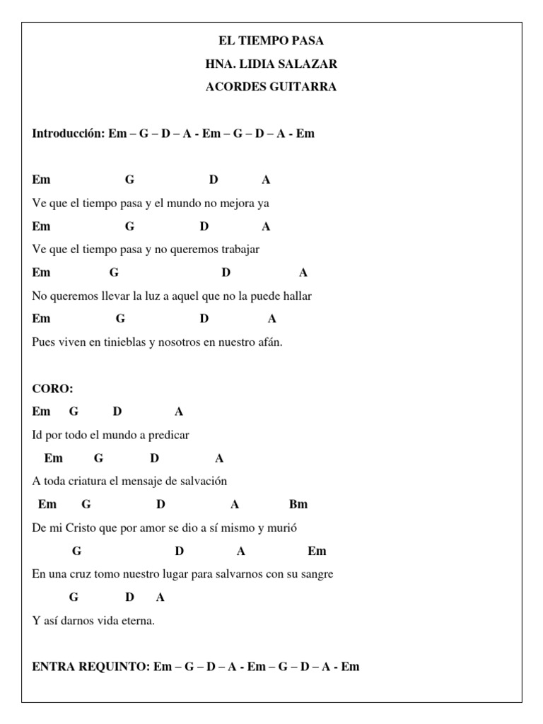 El Tiempo Pasa - Lidia Salazar | PDF