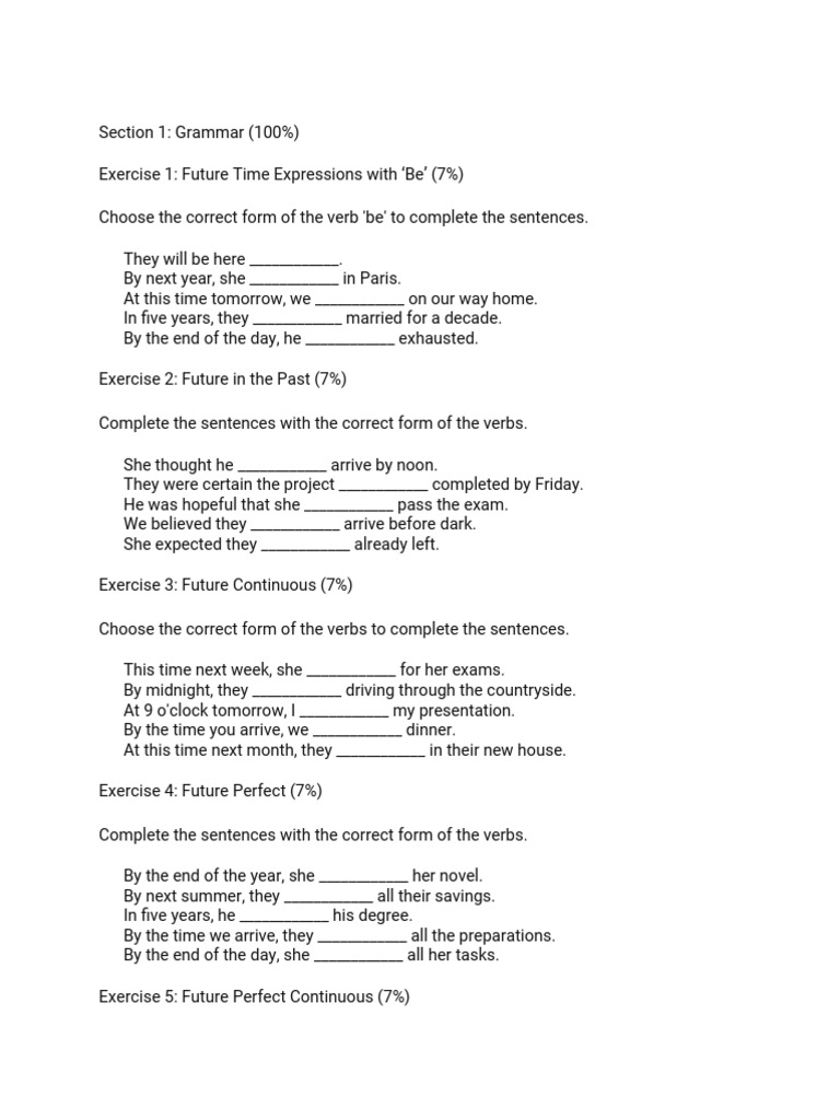 B2 Grammar Final Exam | Download Free PDF | Grammar | Syntax